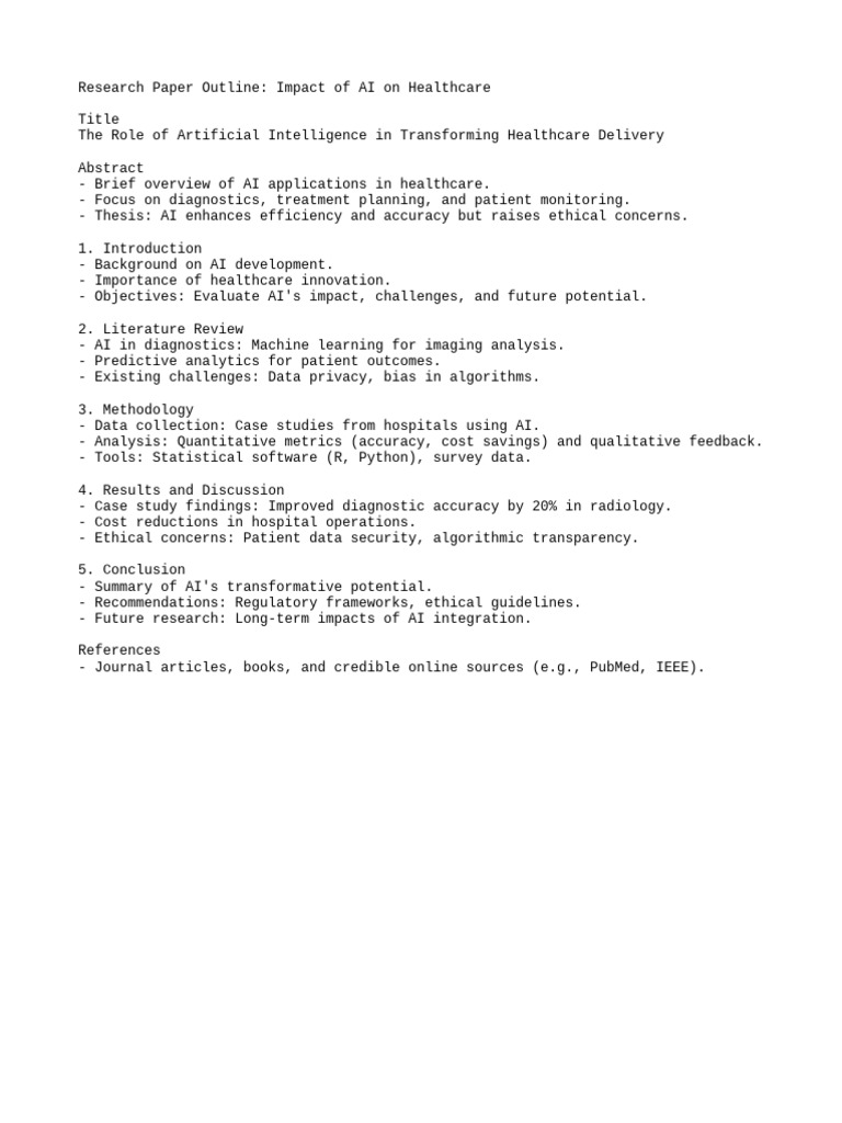 Research Paper Outline | PDF