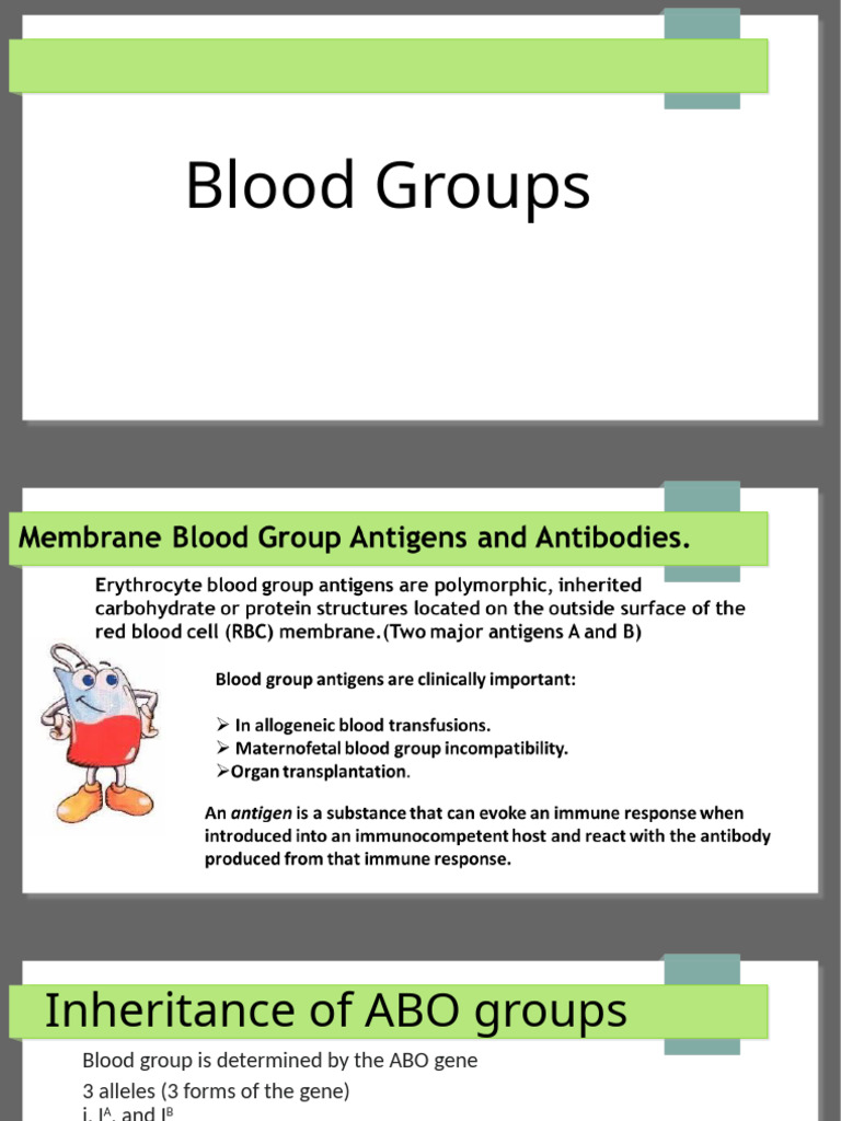 Blood Group Inheritance and Compatibility | PDF