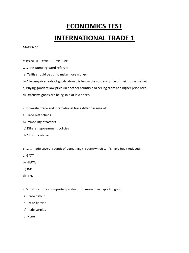 Understanding Dumping in Trade | PDF | Exchange Rate | Tariff