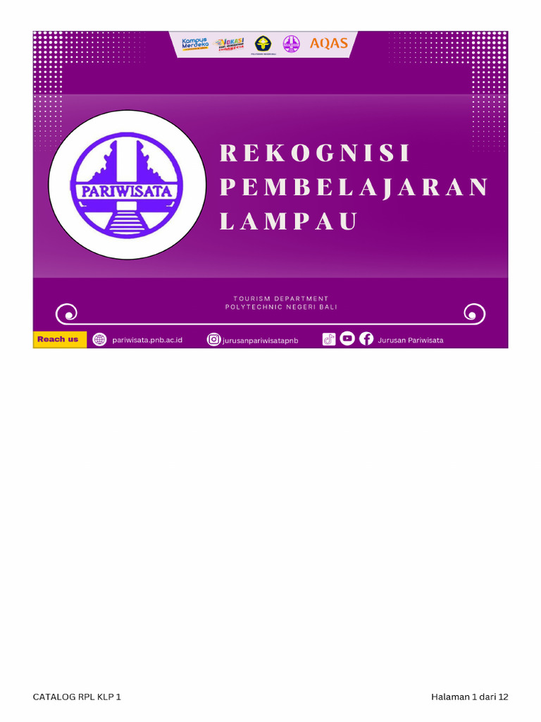 Catalog RPL KLP 1 Fix | PDF