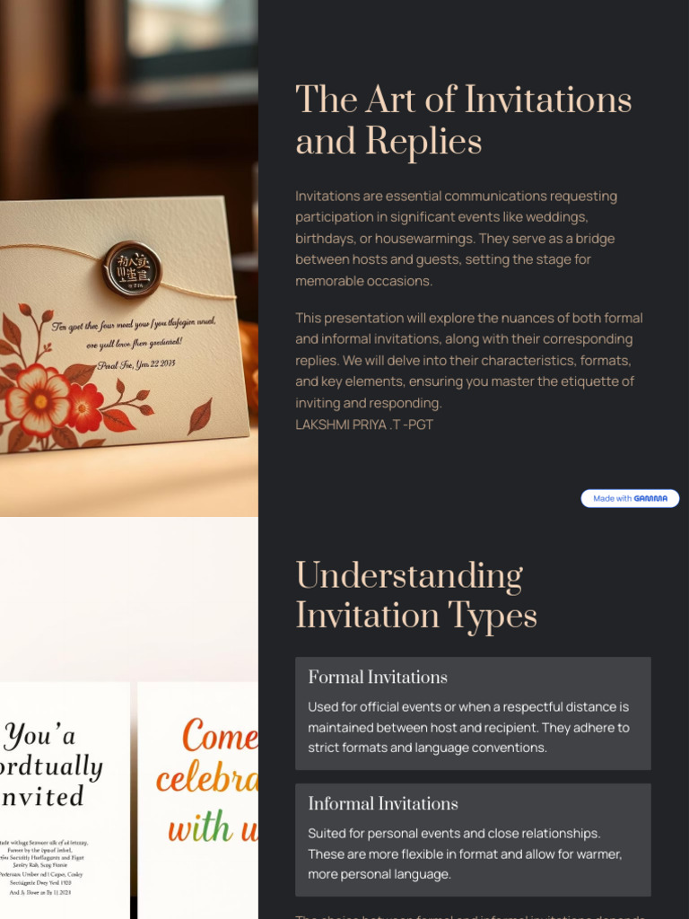 Mastering Formal and Informal Invitations | PDF