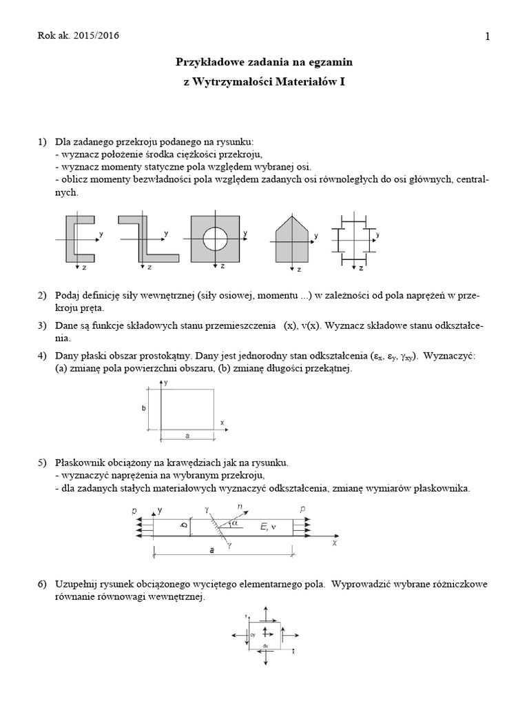 Przykladowe Zadania Na Egzamin Z WM I | PDF