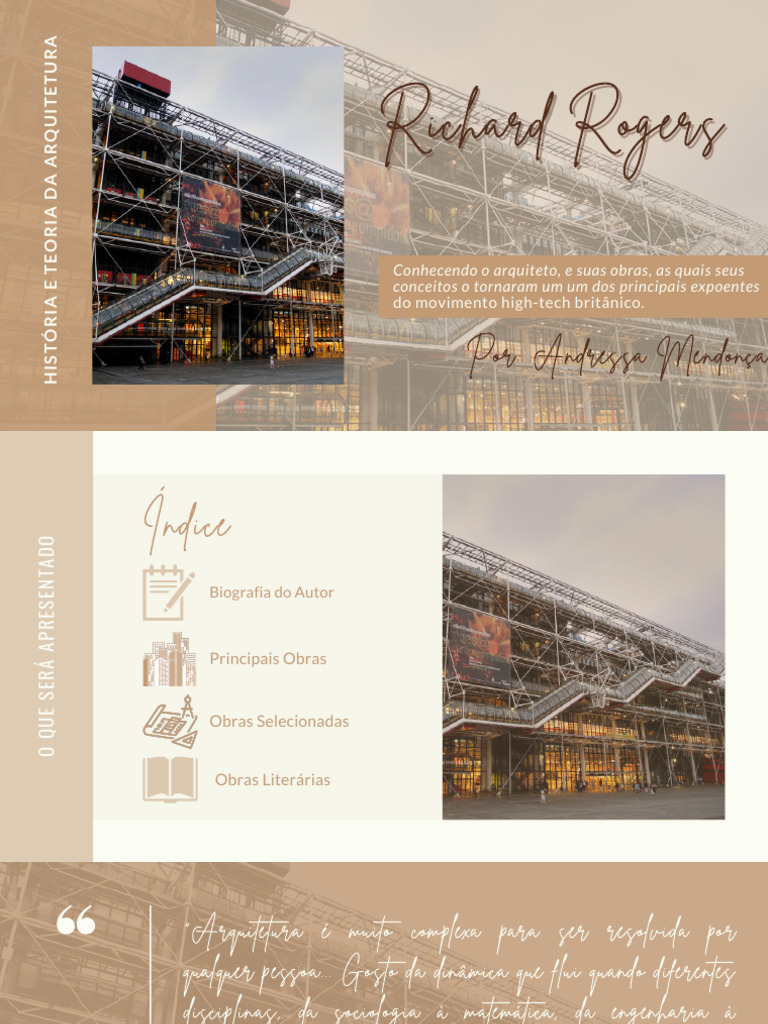 Richard Rogers: Pioneiro do High-Tech | PDF