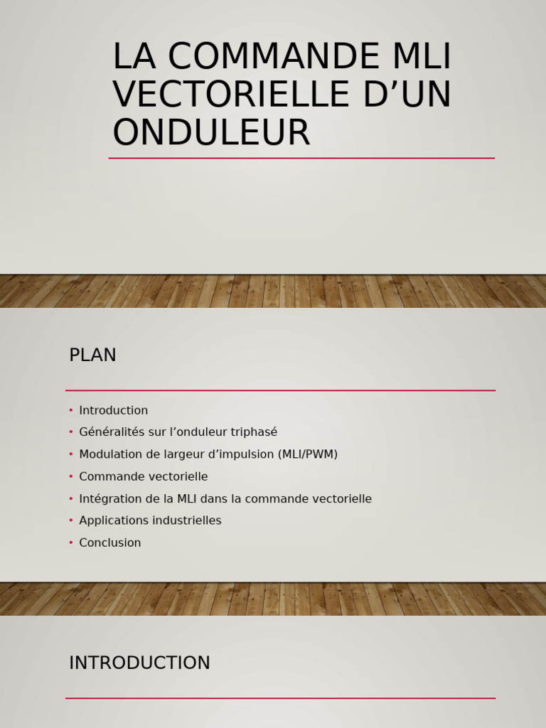 Commande MLI Vectorielle d'Onduleurs | PDF | Onduleur | Technologies de ...