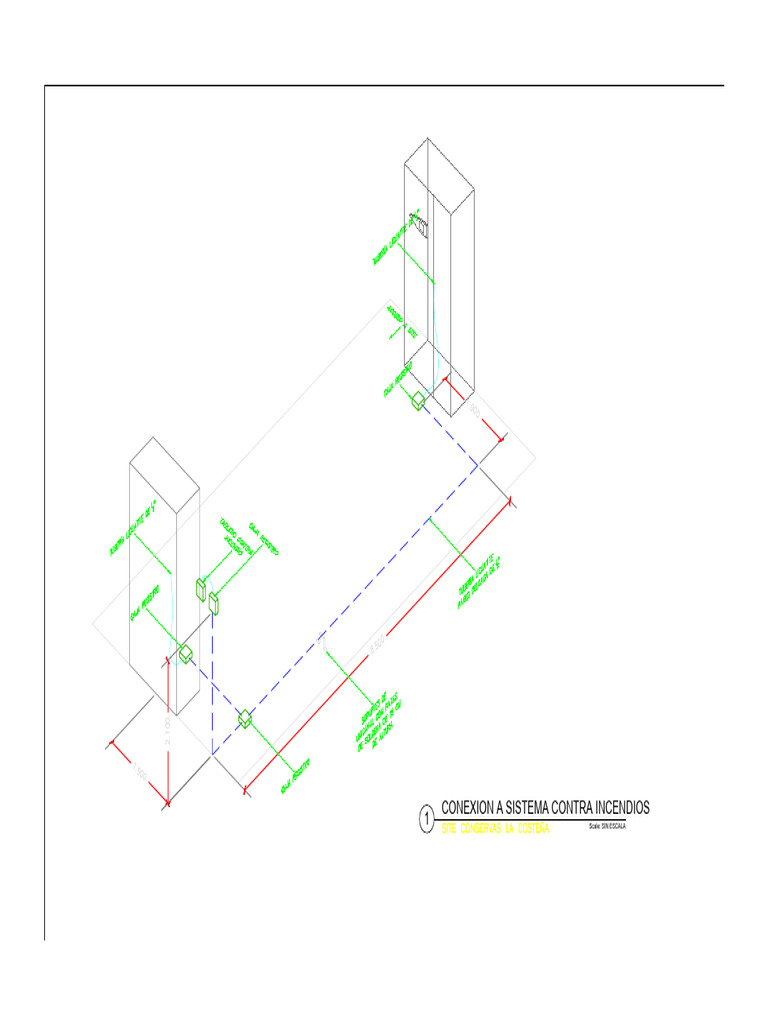 Isometrico Costeña Conexion Sistema Contra Incendios-Modelo | PDF