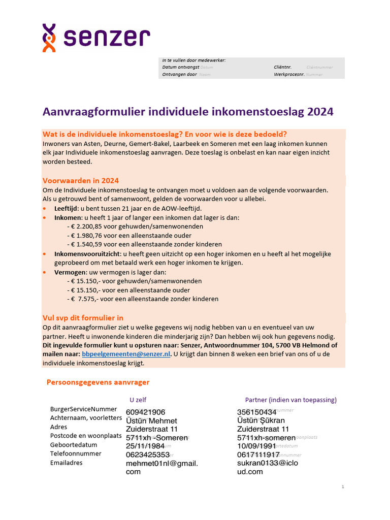 Aanvraagformulier IIT Met Aanpassingen - mrt2024 DEF 3 | PDF