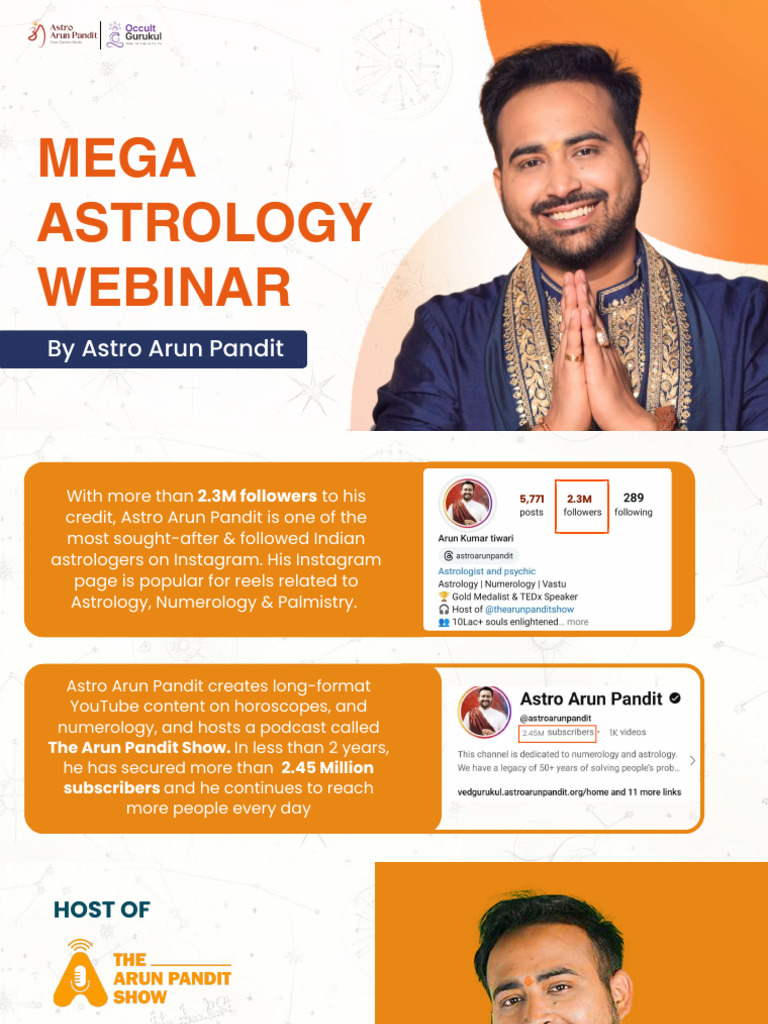 Astro Arun Pandit's Astrology Webinar | PDF | Planets In Astrology ...