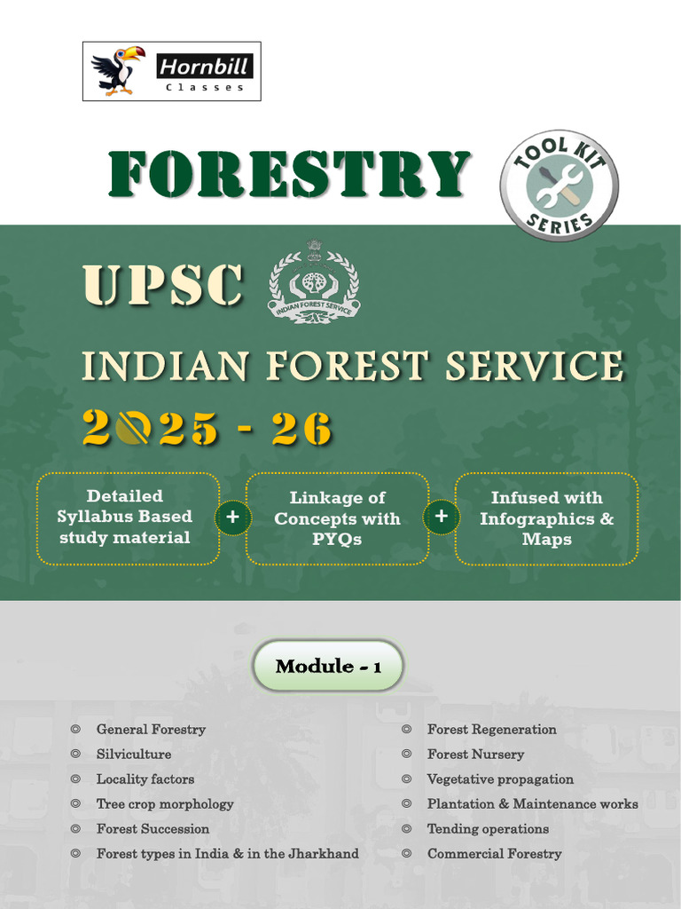 UPSC IFoS Forest Forestry Optional - Hornbill Classes | PDF | Forests ...