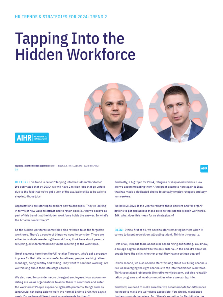 Trend2 HR Trends and Strategies For 2024 - Transcript | PDF | Workforce | Refugee