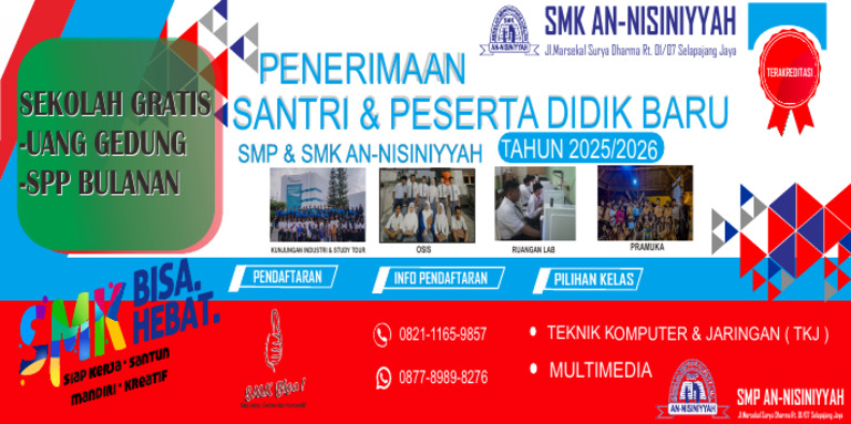 Spanduk PPDB SMK An-Nisiniyyah 2025 | PDF