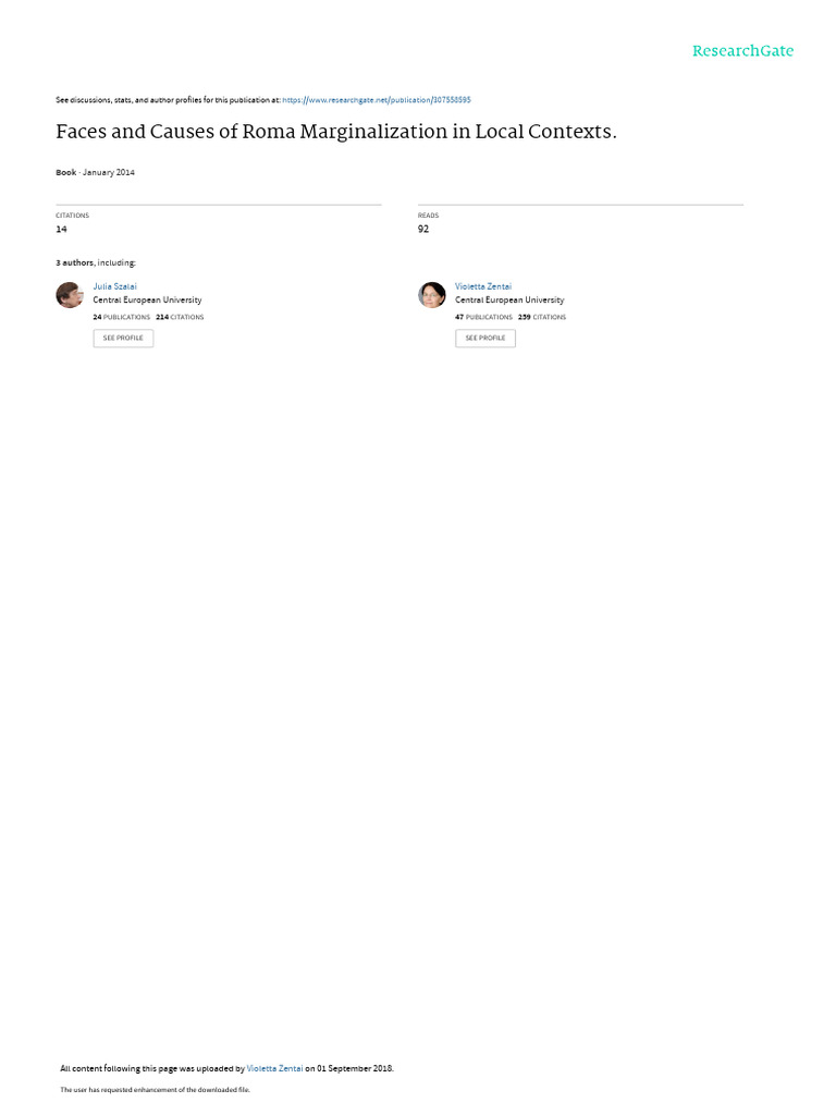 Cps Book Faces and Causes 2014 | PDF | Social Exclusion | Romani People