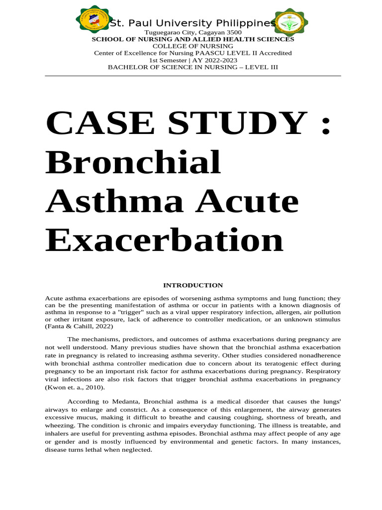 DR Case Study 2 | PDF | Asthma | Respiratory Tract