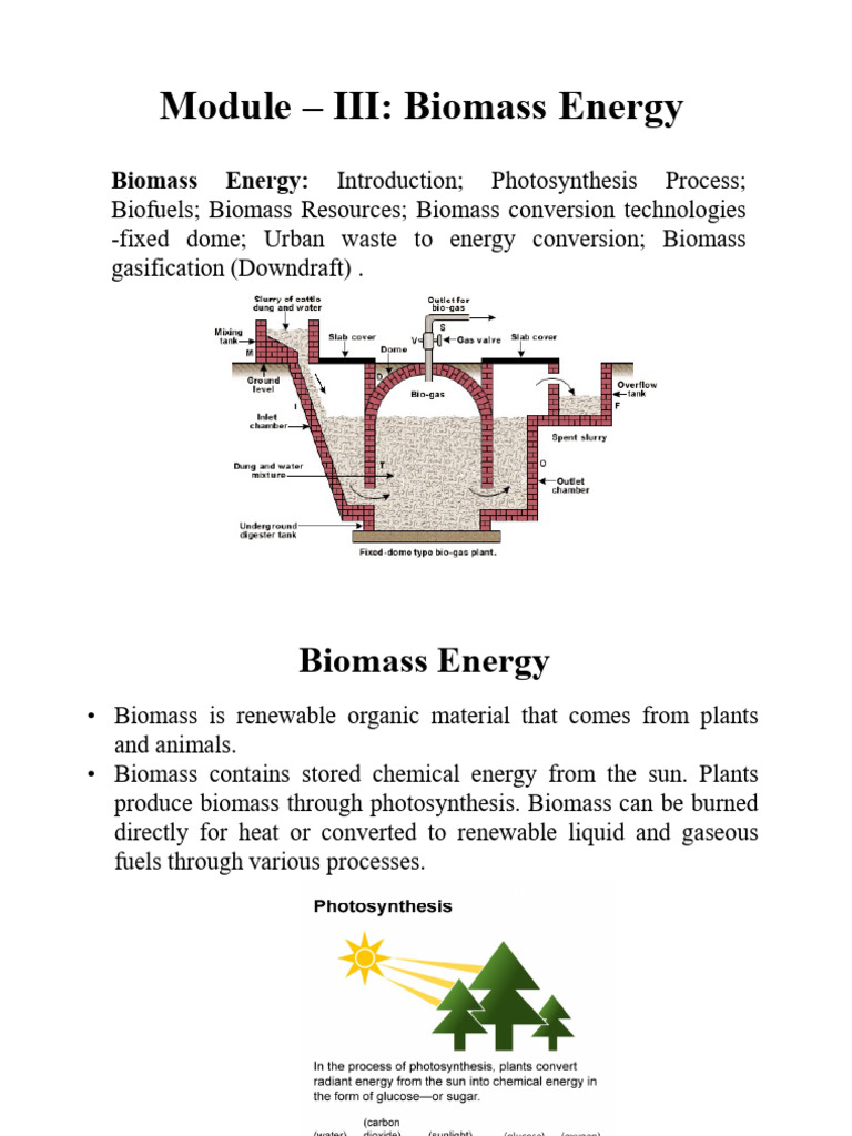 Biomass Energy Overview and Technologies | PDF | Biofuel | Municipal ...