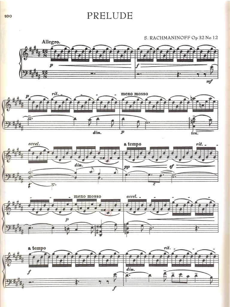 Rachmaninoff Prelude Op32 No12 | PDF