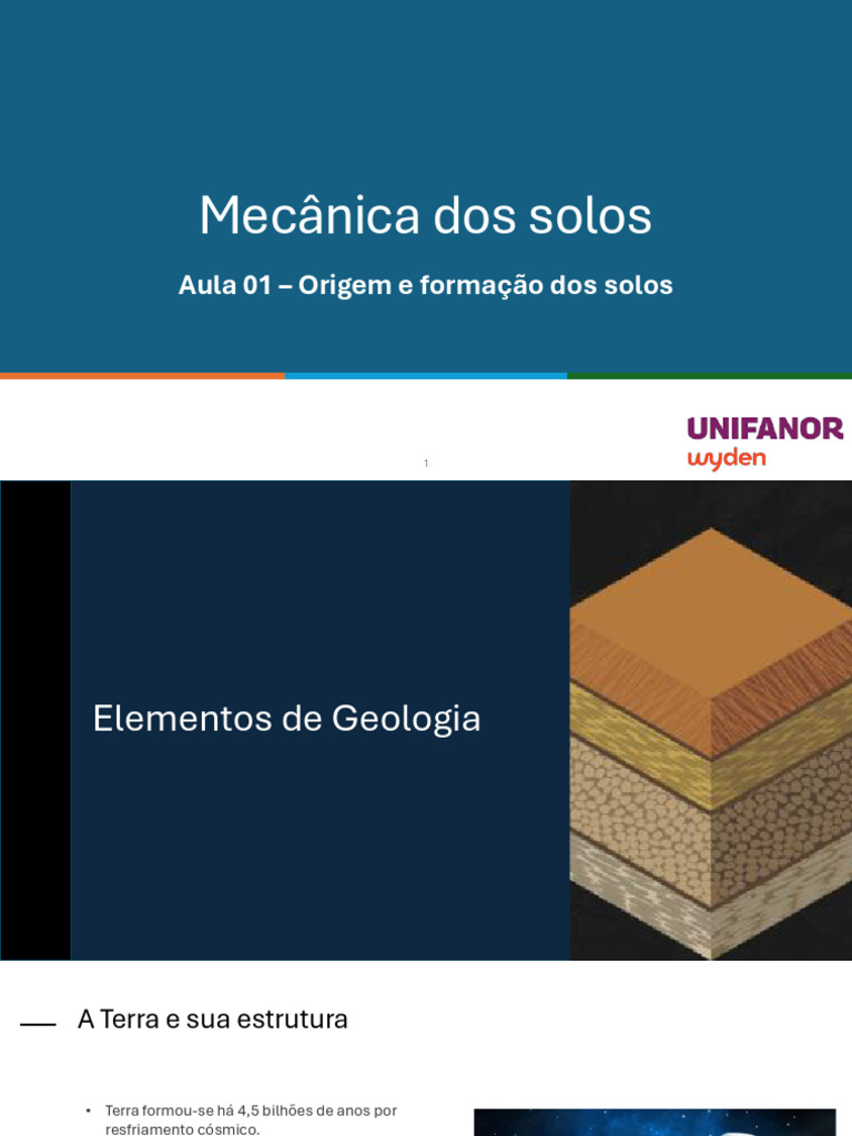 Aula 01 Origem E Formação Dos Solos Pdf Rochas Geologia Magma