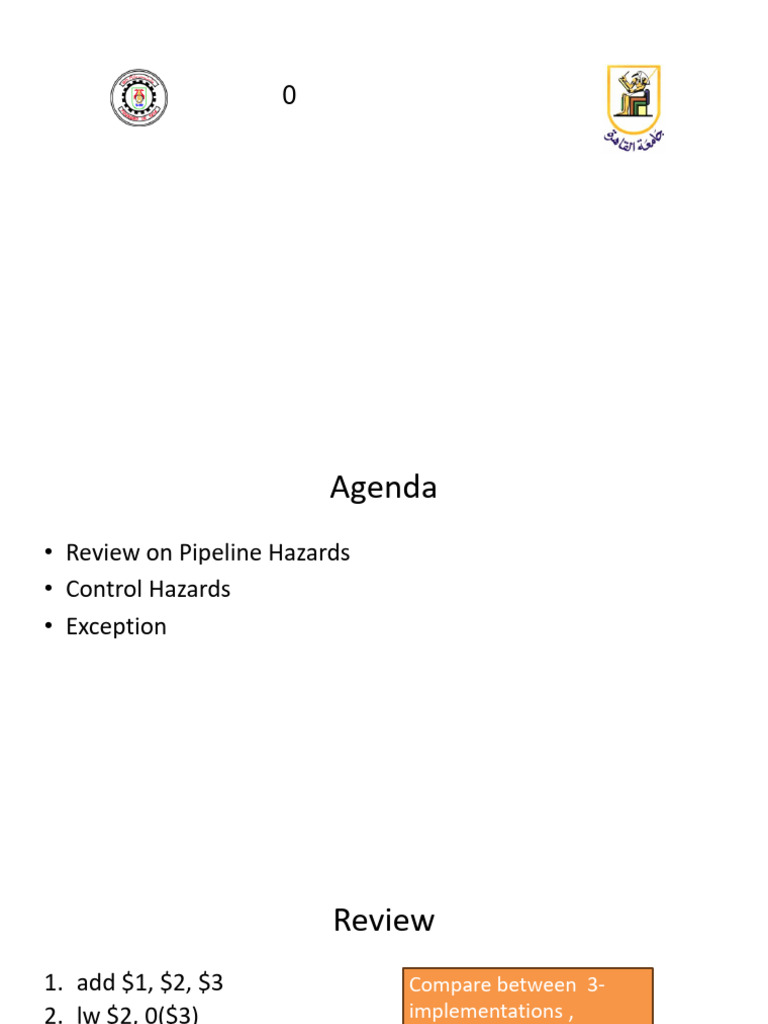 CMP3010L04-Control Hazards Exceptions | PDF | Central Processing Unit | Computer Architecture