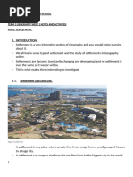Grade 8 Geography - Settlements | PDF