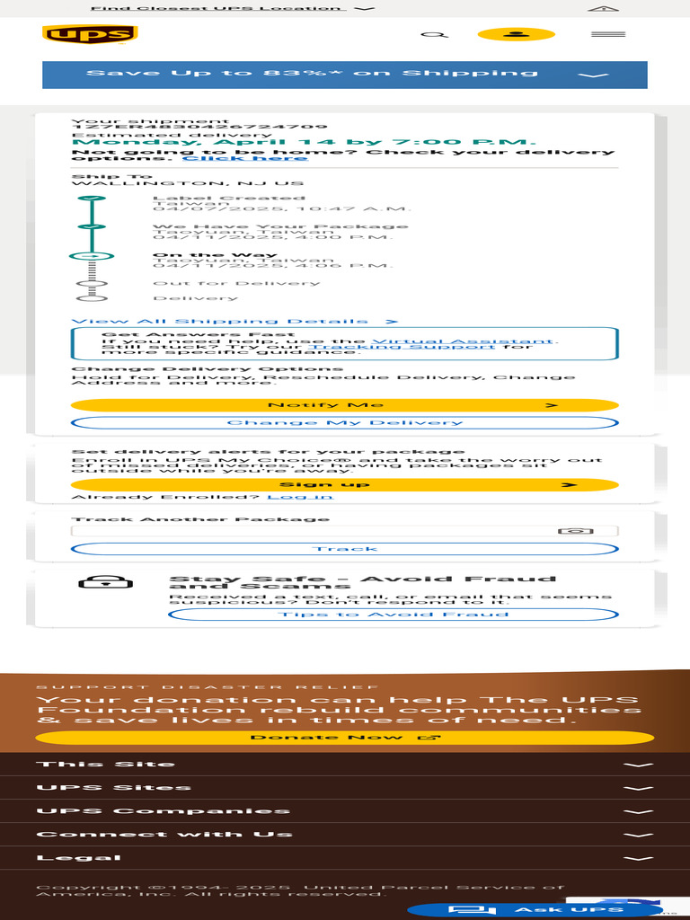 UPS Package Tracking and Delivery Options | PDF | United Parcel Service