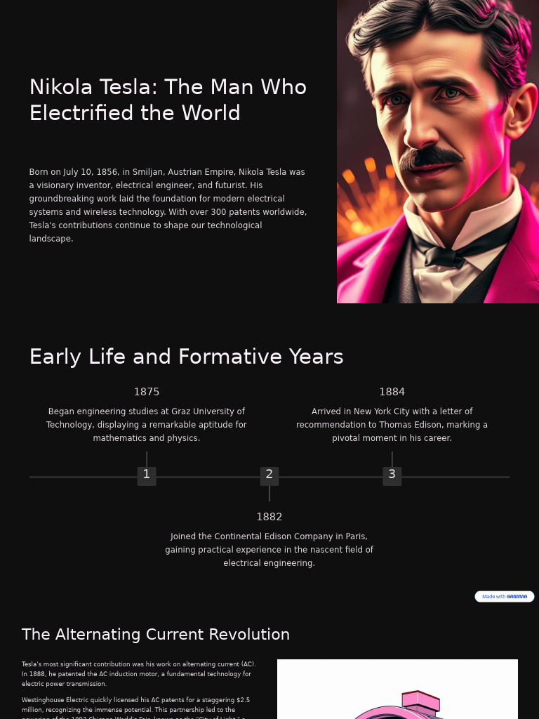 Nikola Tesla The Man Who Electrified The World | PDF | Nikola Tesla ...