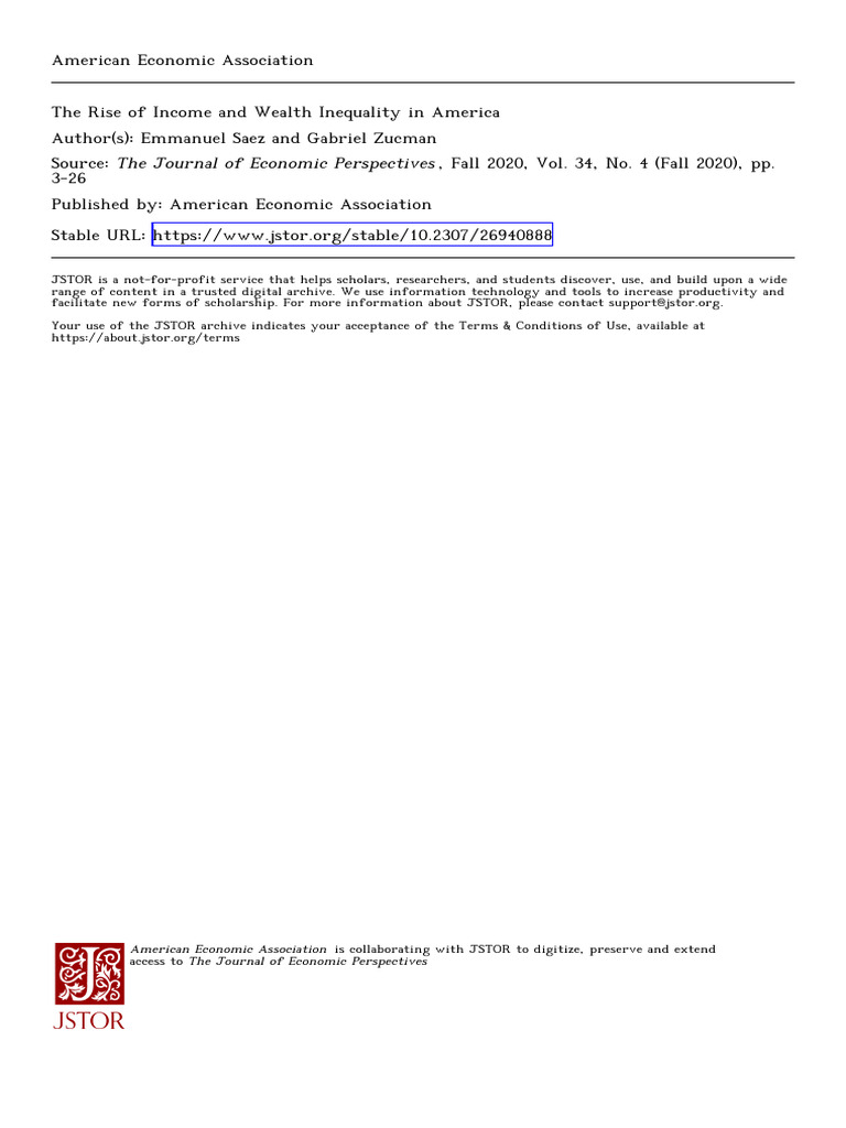 Income and Wealth Inequality in America | PDF | Wealth | Economic ...