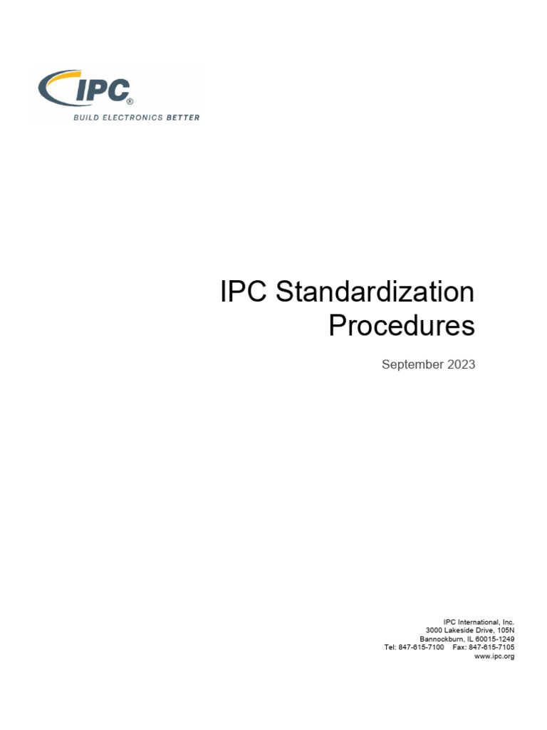 IPC Standardization Procedures Guide | PDF | Appeal | Committee