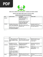 UACE Timetable 2025 | PDF