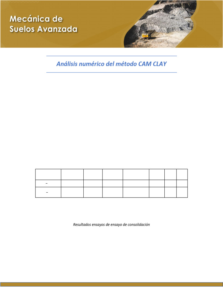 Análisis del Método Cam Clay en Suelos | PDF | Materiales naturales ...