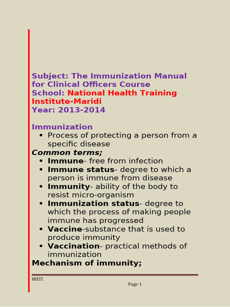 Immunization | PDF | Immune System | Vaccines