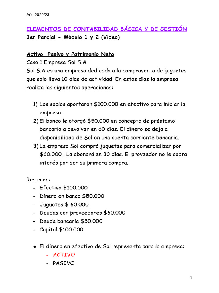 Resumen de Contabilidad Video | PDF | Contabilidad | Hoja de balance