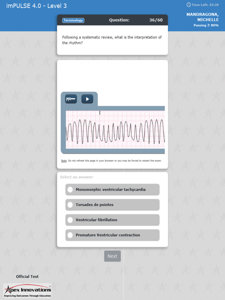 Impulse 4.0 Level 3 Test Overview | PDF