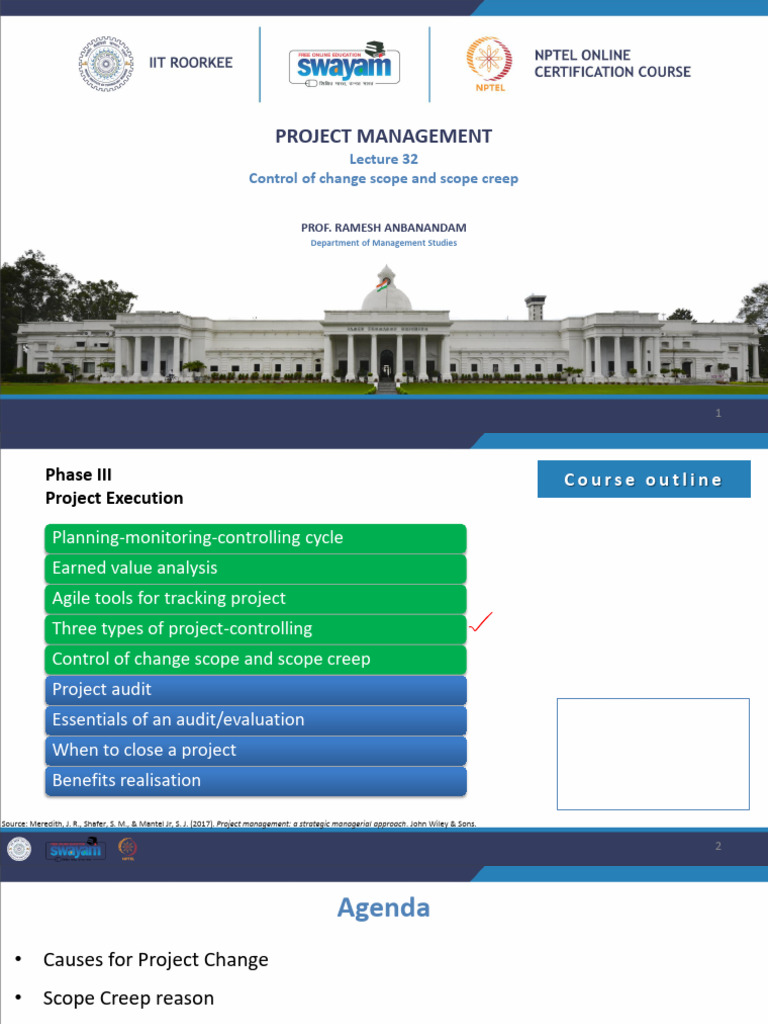 Lec 32 Control of Change Scope and Scope Creep | PDF | Project ...