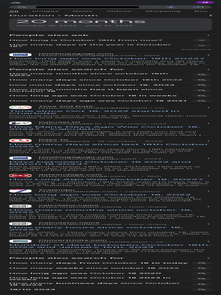 Time Since October 18, 2022 | PDF
