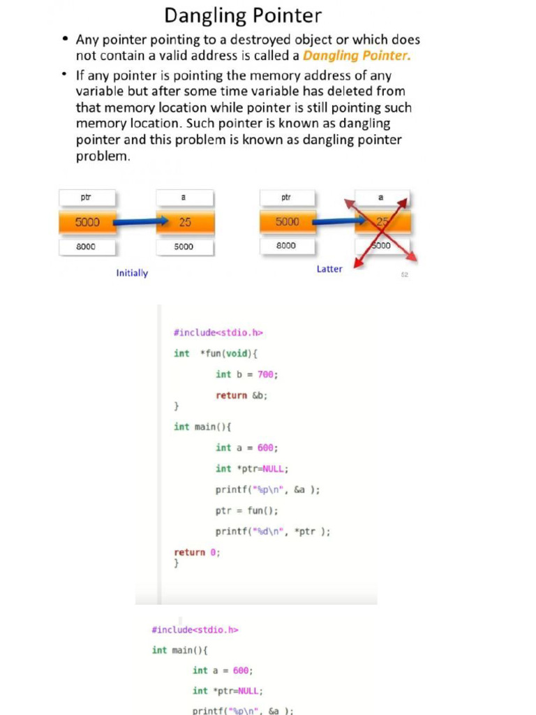 Lec-8 Dangling Pointer | PDF