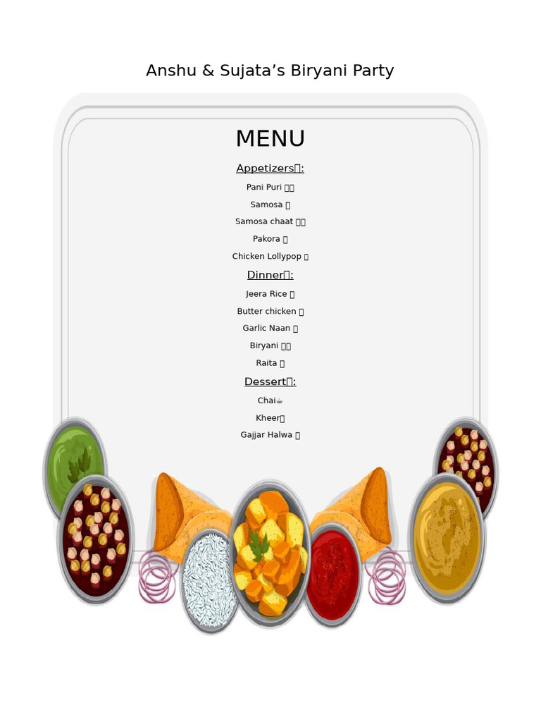 Dinner Menu | PDF
