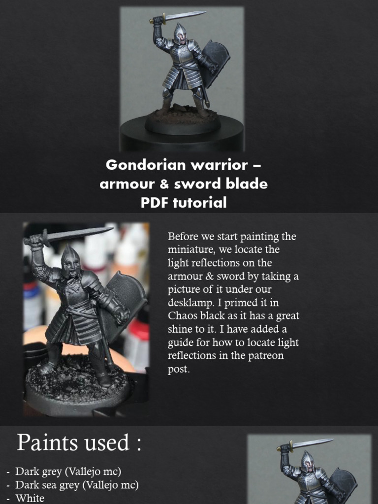 Painting Guide for Gondorian Sword | PDF