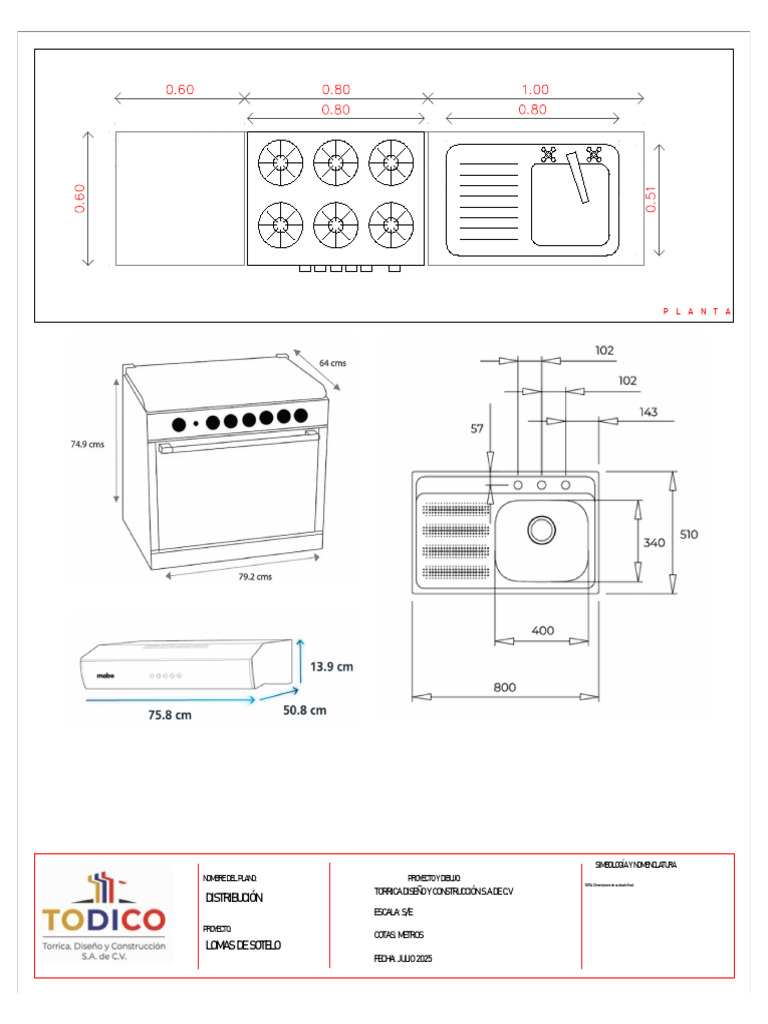 Detalles de Muebles en Proyecto Lomas | PDF