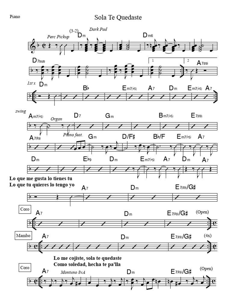 Sola Te Quedaste | PDF