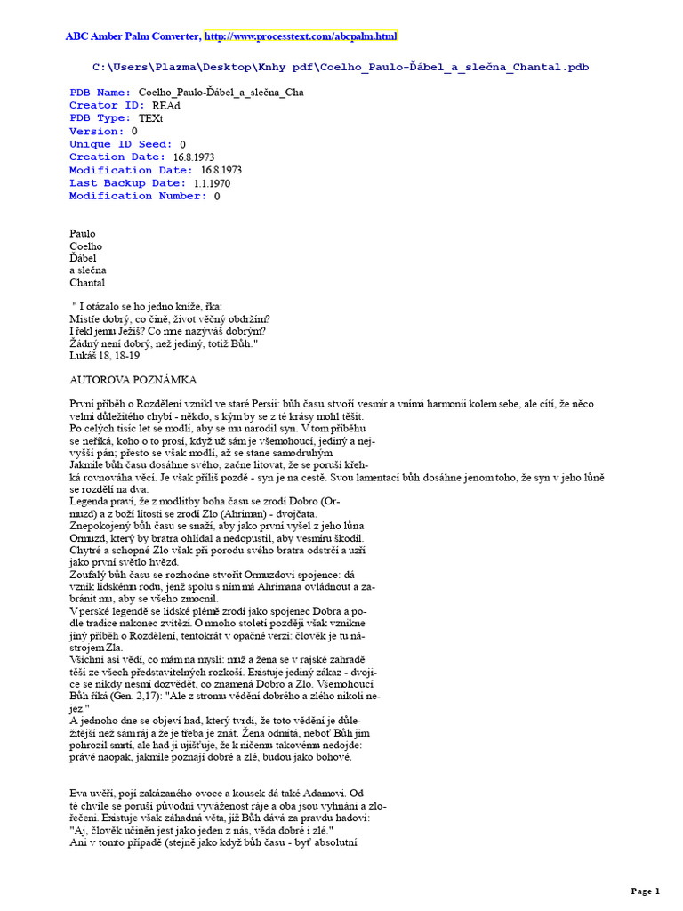 Dabel A Slecna Chantal | PDF