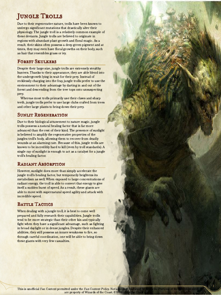 Forest Trolls - GM Binder | PDF