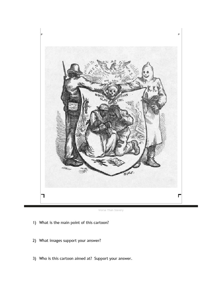 KKK Cartoon Interpretation | PDF