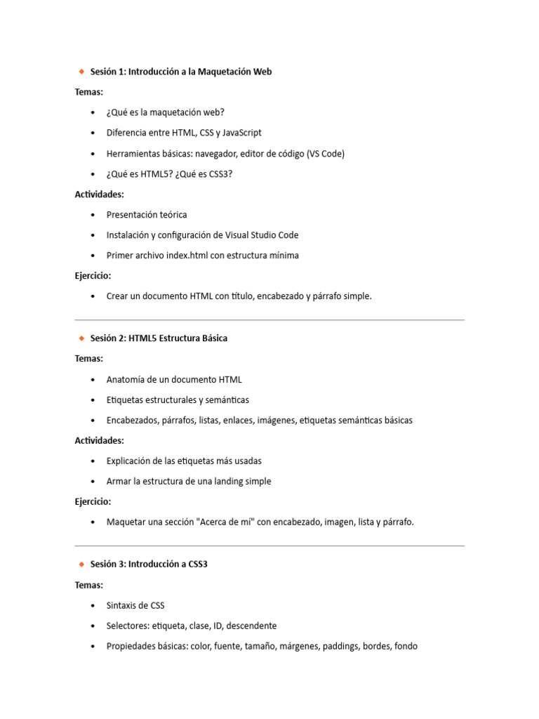 Curso Maquetacion Web | PDF | Desarrollo web | Estándares del consorcio ...