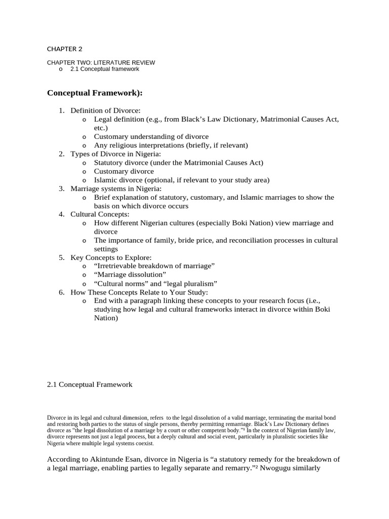 Chpter 2 of Force Its Incidence and Pls Even The Nigerian System | PDF | Divorce | Marriage