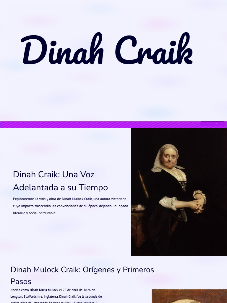 Dinah Craik: Legado Literario y Feminista | PDF | Novelas