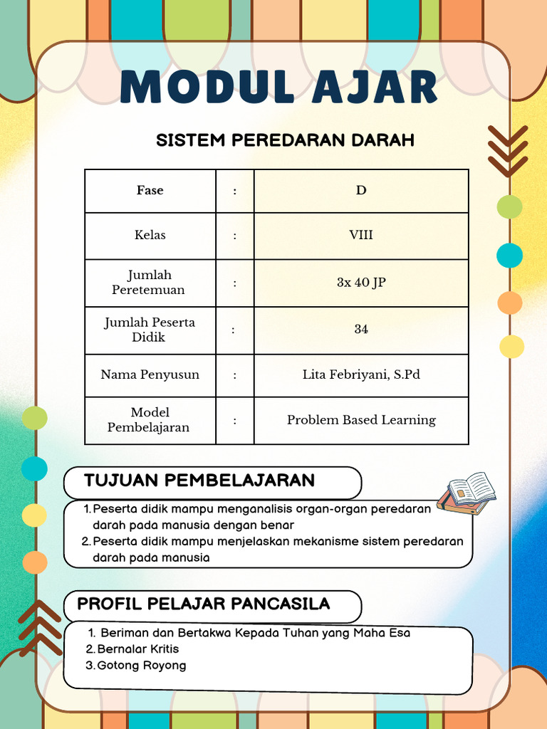 Modul Ajar Peredaran Darah | PDF