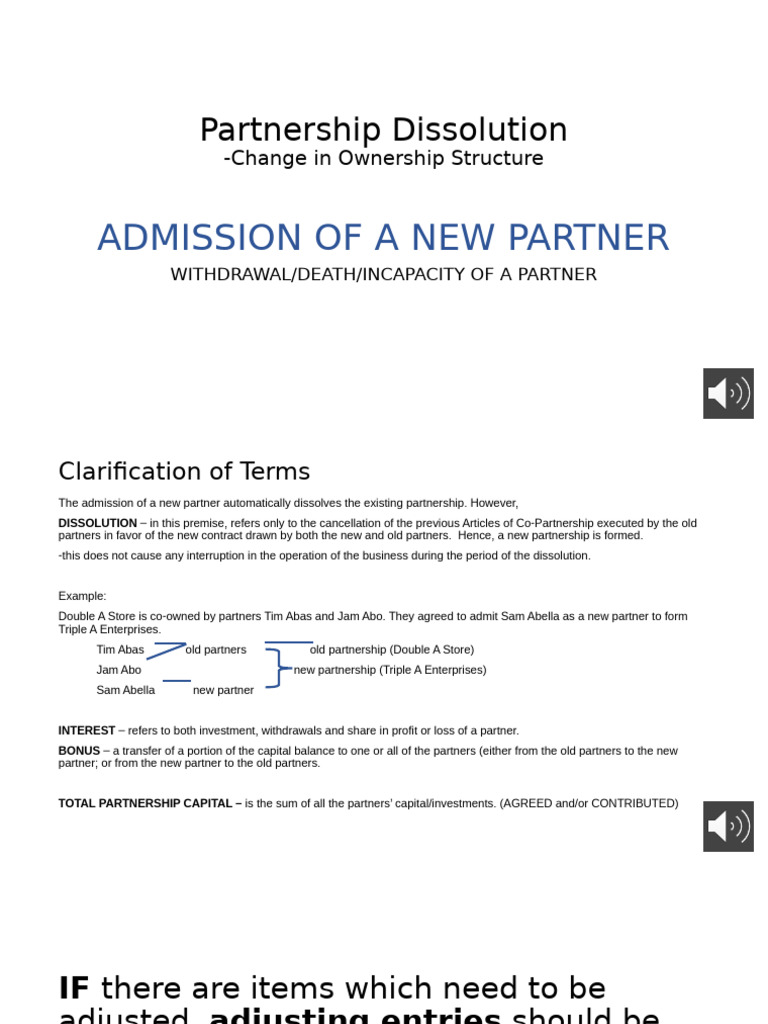 Admission of A New Partner | PDF | Financial Economics | Economies