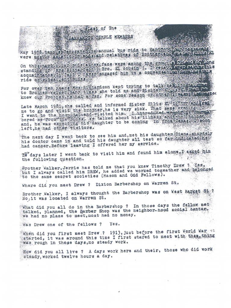 Drew Ali Mason - Last Canaanite Temple Member | PDF