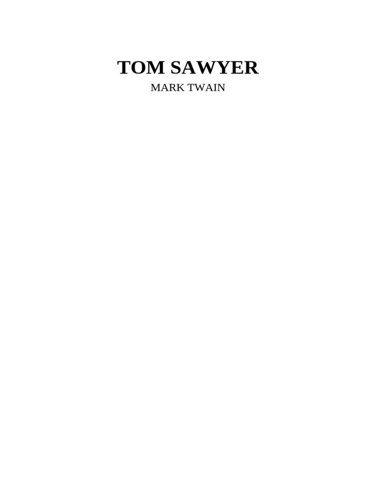 Tom Sawyer | PDF