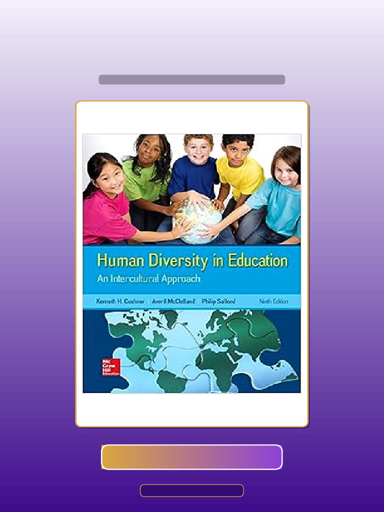Real Test Bank Human Diversity in Education 9th Edition by Kenneth ...