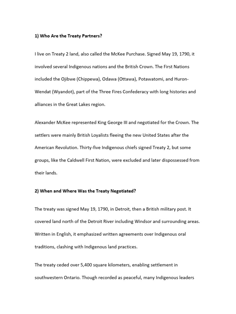 Understanding Treaty 2's Impact Today | PDF | Indigenous Peoples Of ...