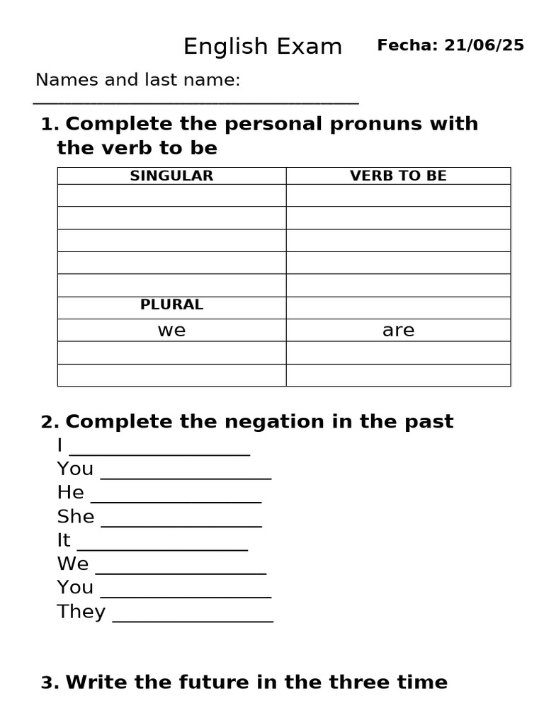 Names and Last Name | PDF